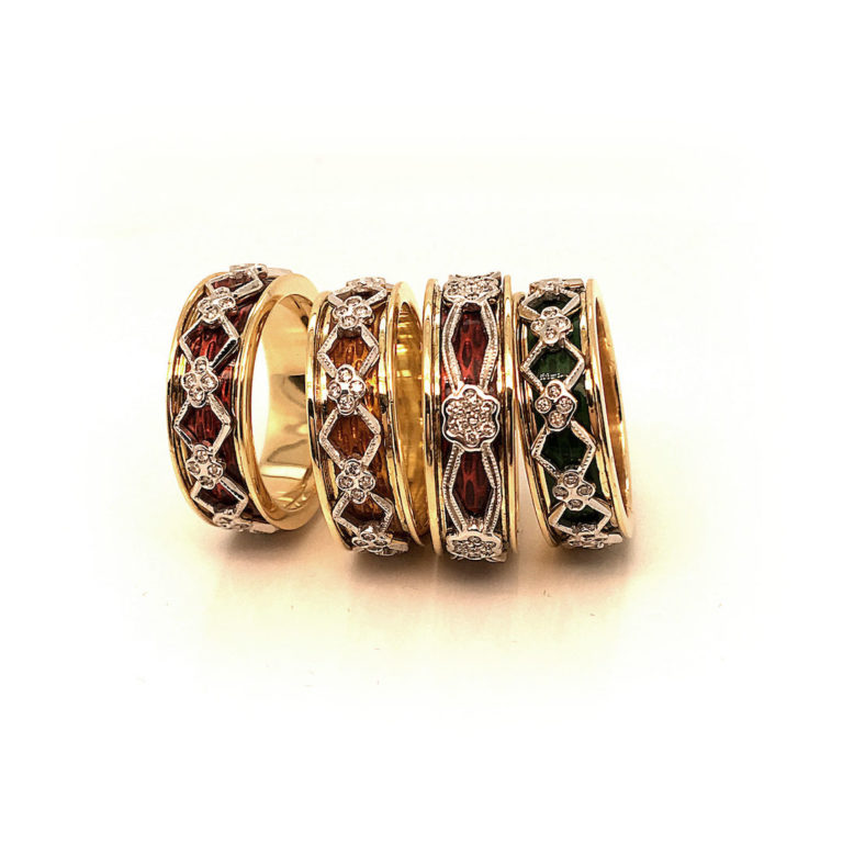 Watches and Jewelry of Valenza | TInelli & C | Series of rings in ...